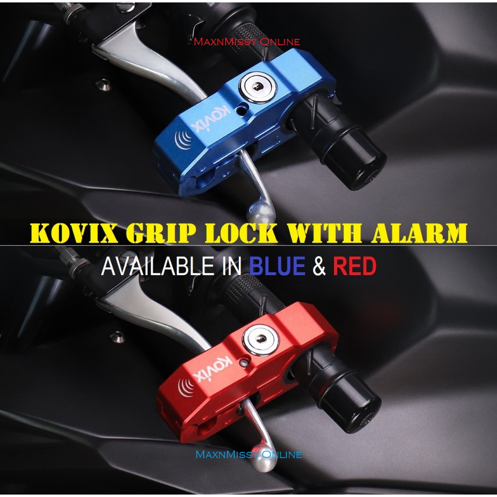 KOVIX GRIP LOCK WITH ALARM for Motorcycle or Electric Motorcycle - IP67 ...