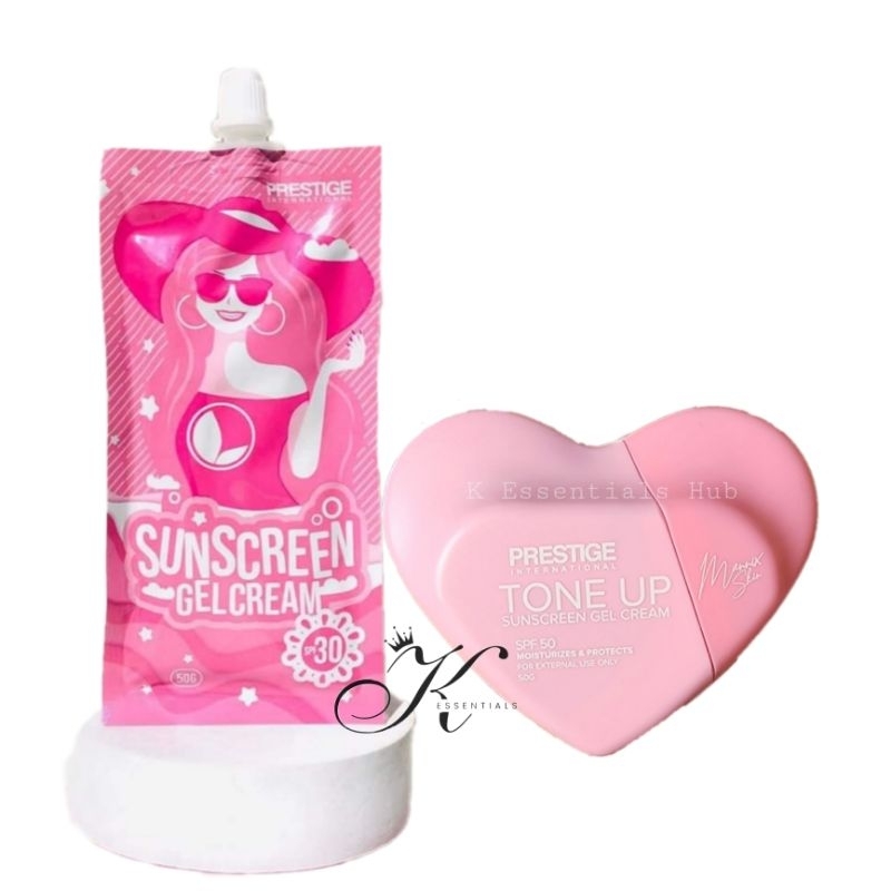 PRESTIGE SUNSCREEN GEL CREAM 50g / TINTED / TONE UP SUNSCREEN 50g ...