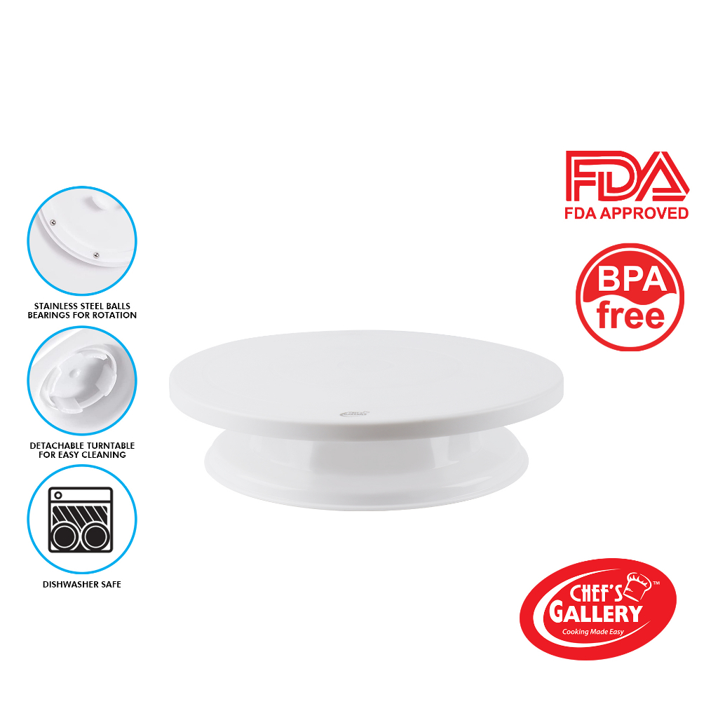 Chef's Gallery Rotating Cake Decorating Turntable | Cake Stand ...