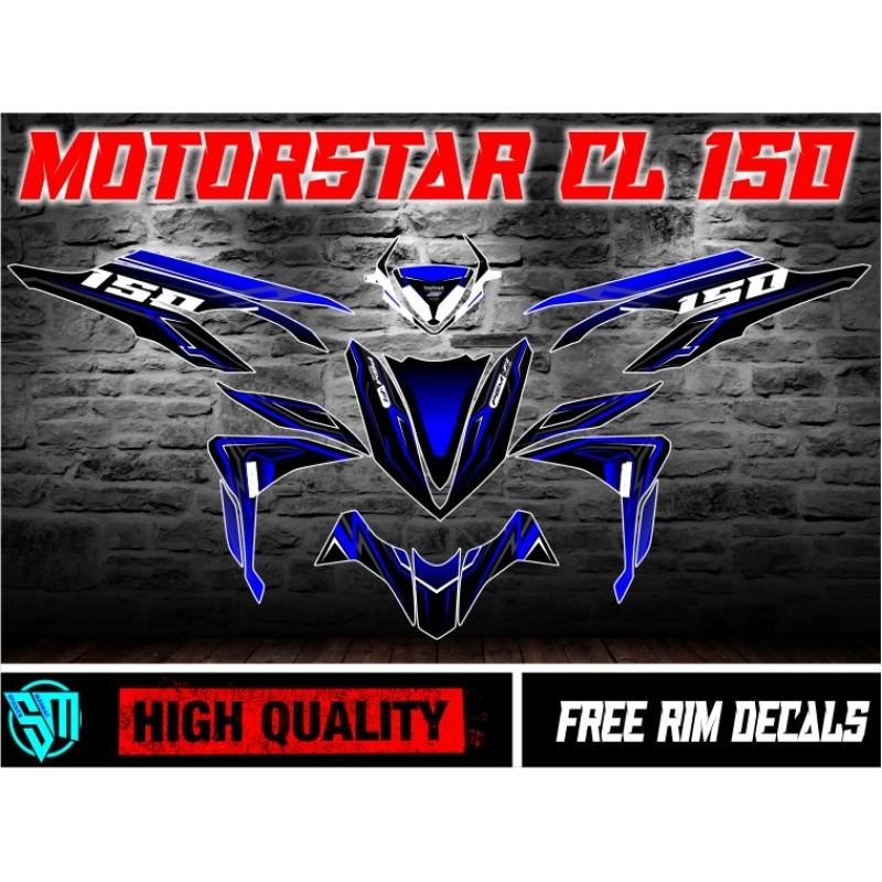 Motorstar CL 150 full body decals, Laminated | Shopee Philippines