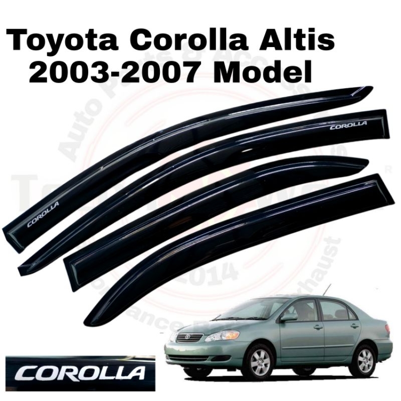 Toyota Corolla Altis 2003-2007 Visor Sun Wind Rain 2003 2004 2005 2006 ...