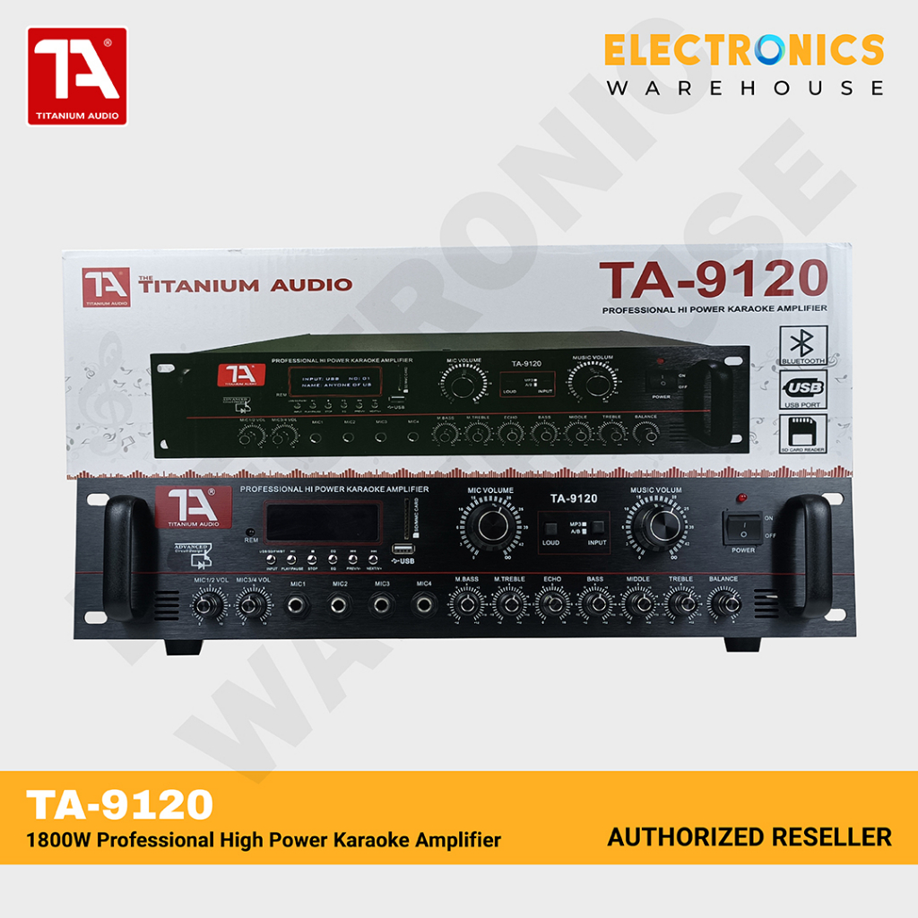 Titanium Audio TA-9120 1800W Professional High Power Karaoke Amplifier ...
