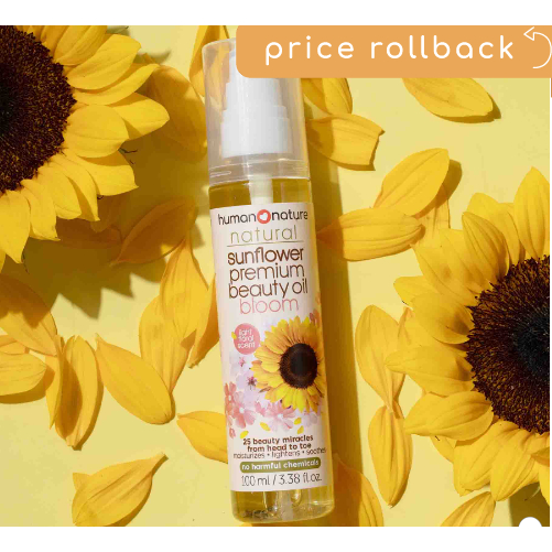 Human Nature Sunflower Beauty Oil Bloom 100ml | Shopee Philippines