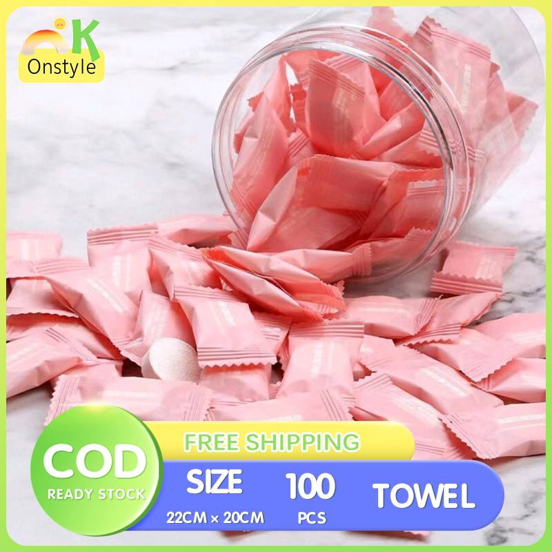 100 PCS Portable Mini Compressed Towel Disposable face wash towel ...