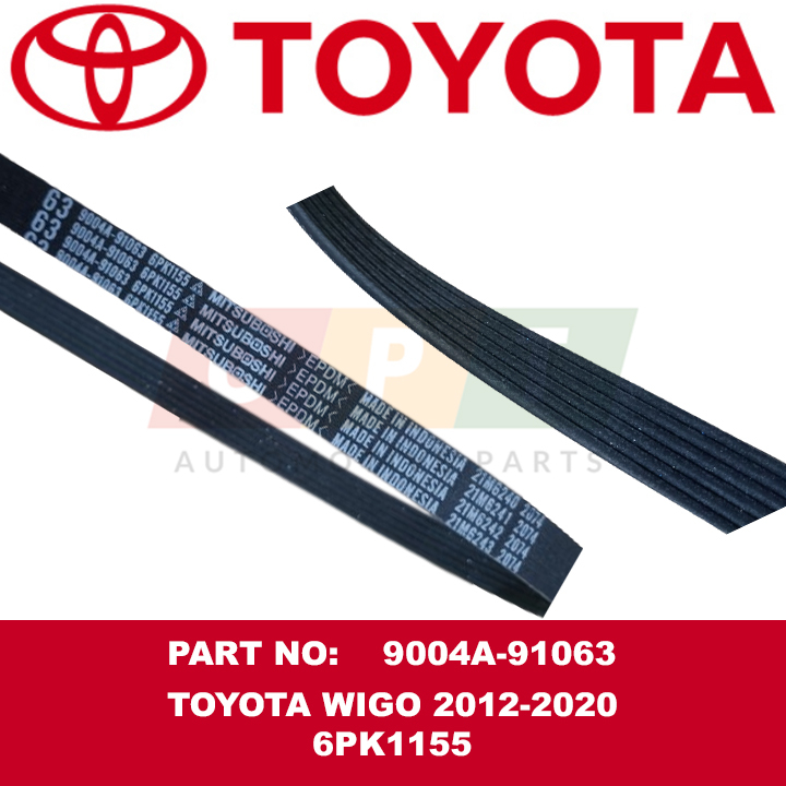 Alternator Drive Belt 6PK1155 for Toyota Wigo 2012-2020 (Part No: 9004A ...