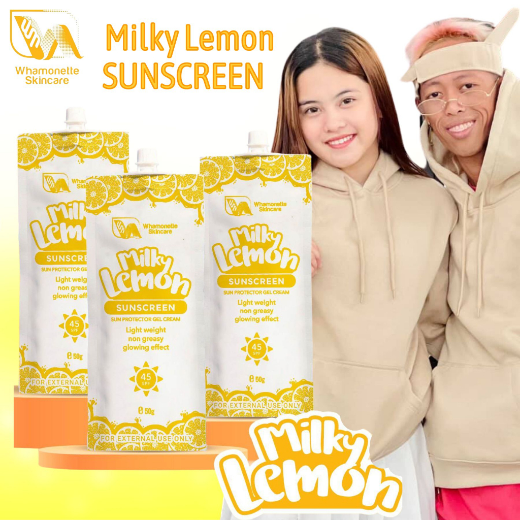 Whamonette Skincare | Milky Lemon Sunscreen 50g | Sun Protection ...