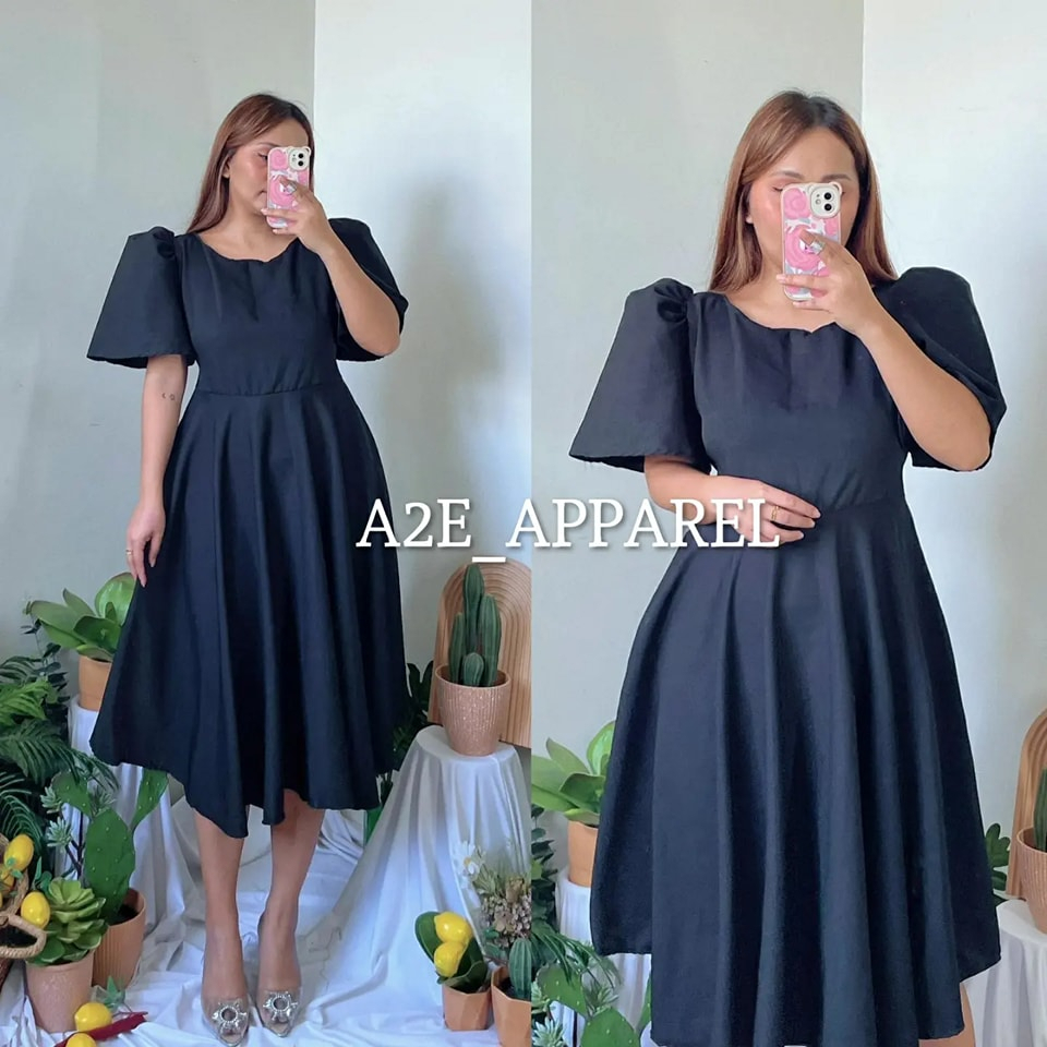 A2E | Klay Dress | Modern Filipiniana Puff Sleeves Dress | Shopee ...