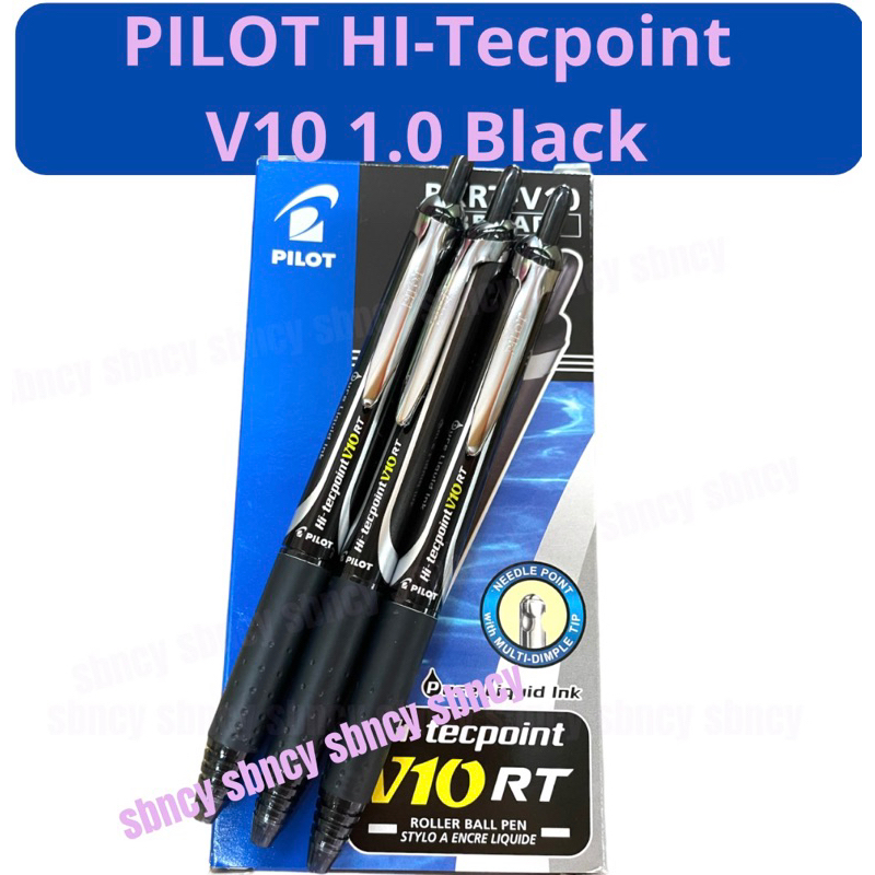 Pilot Hi-Tecpoint V10 RT 1.0 Retractable Black Ink Sign Pen / V10RT ...