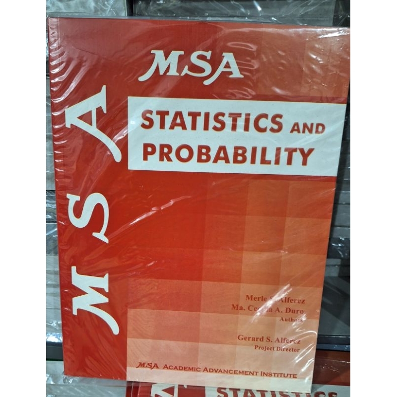 MSA STATISTICS AND PROBABILITY by alferez | Shopee Philippines