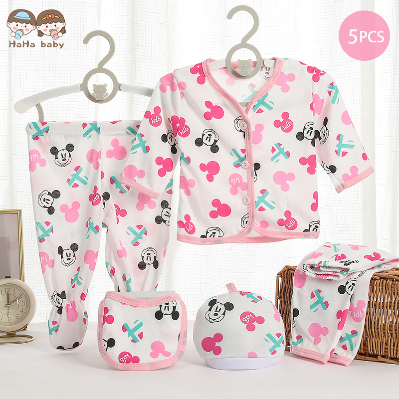 5 In 1 Newborn Unisex Cotton Baby Clothes Set | Shopee Philippines