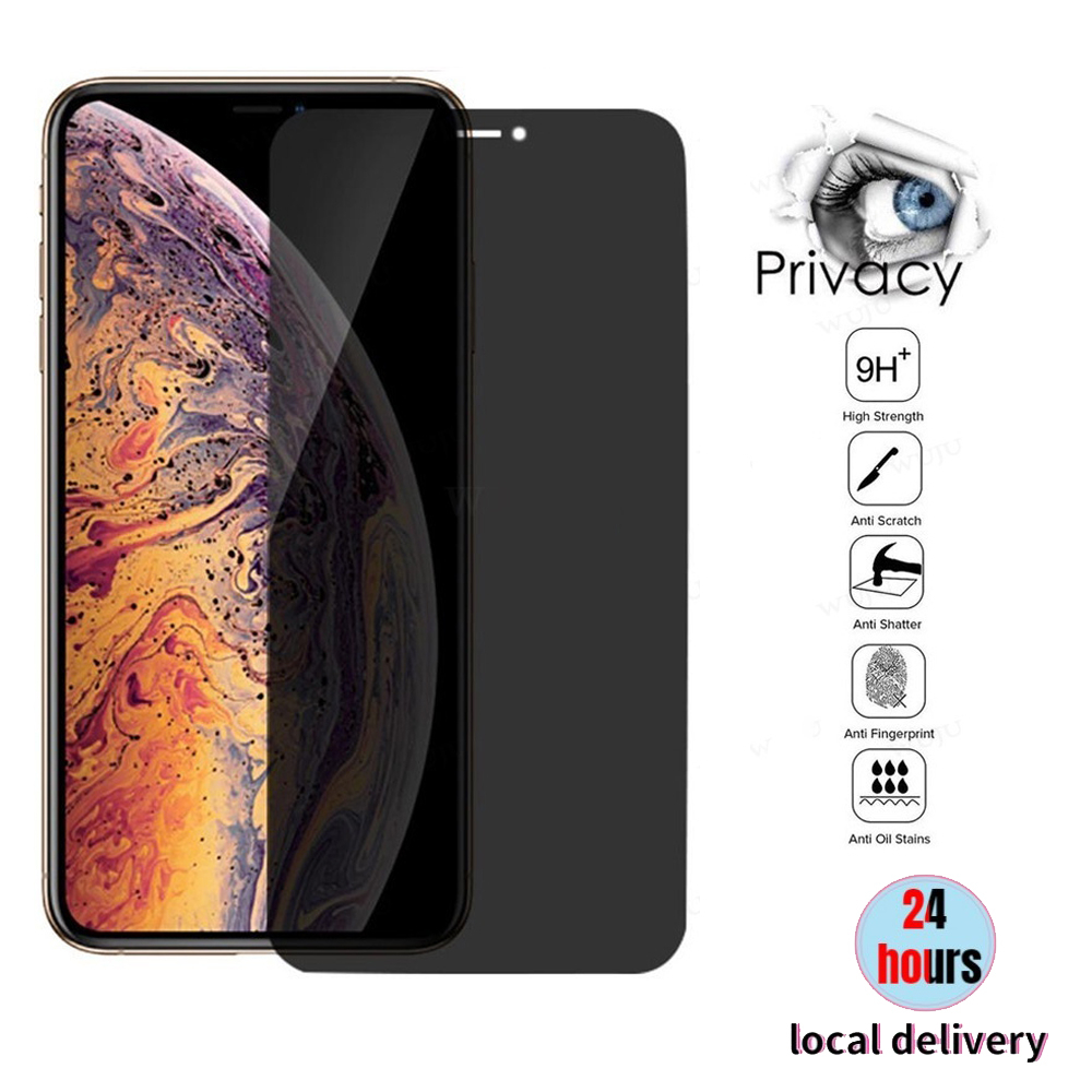 Anti-Spy Privacy Tempered Glass for iPhone 15 16 14 11 12 13 16 Pro Max ...