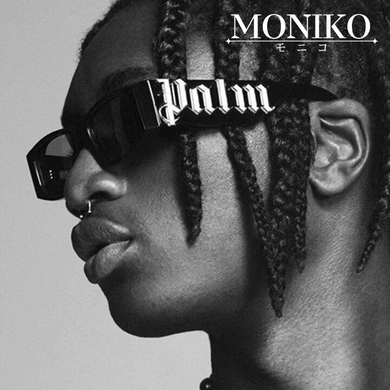 MONIKO Black Letter Fashion Sunglasses Trendy ins hip-hop style ...