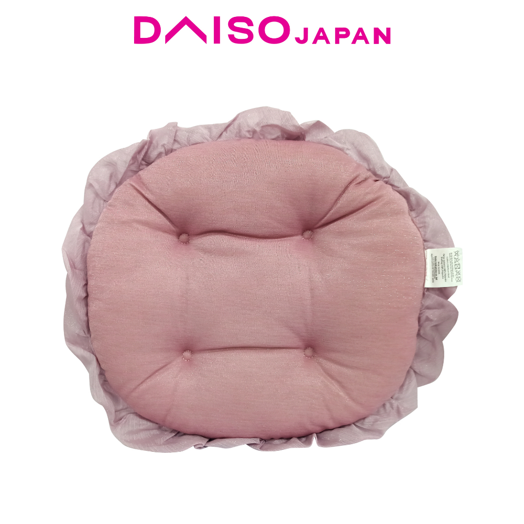 Daiso Pink Frill Cushion | Shopee Philippines