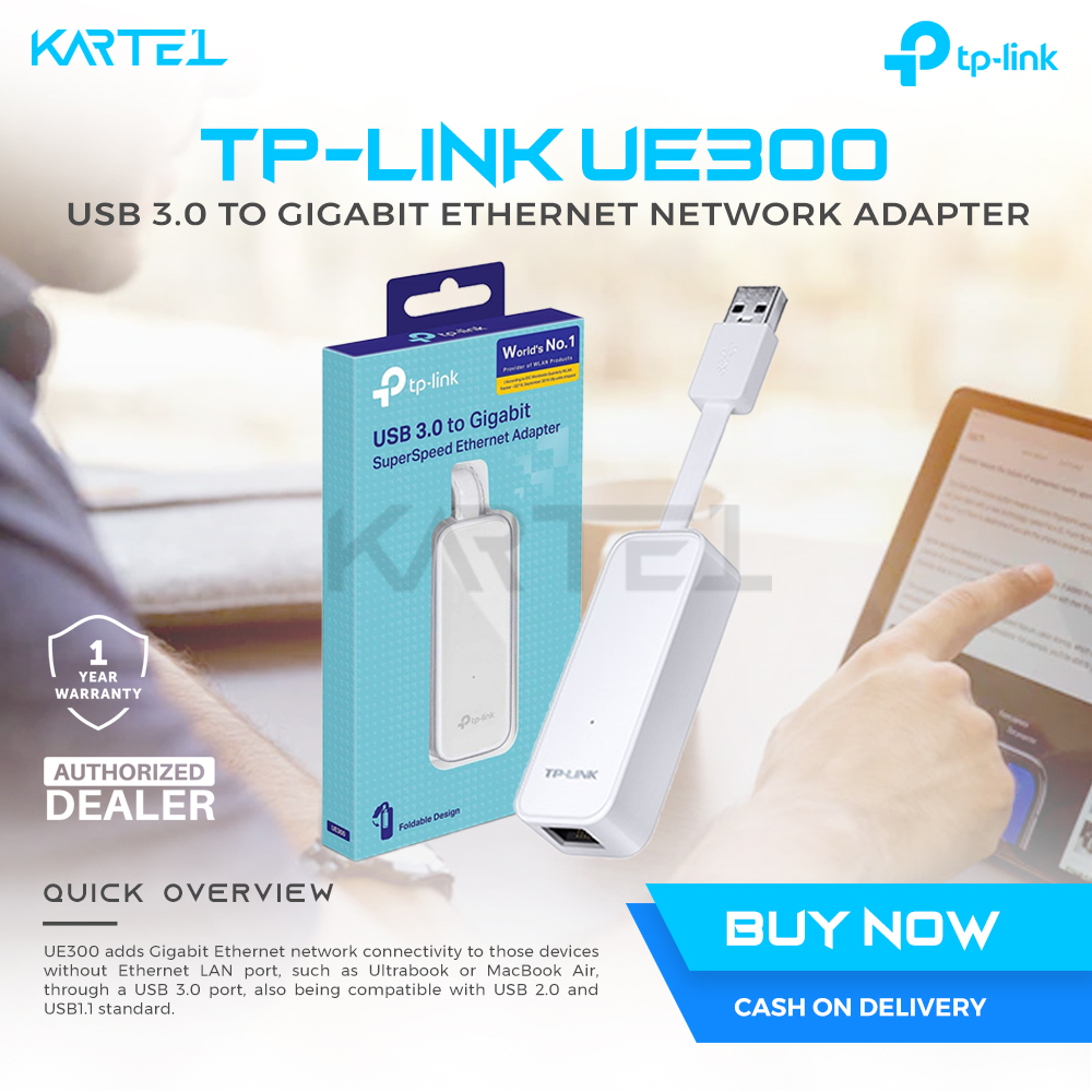 TP-Link UE300 Usb 3.0 To Gigabit Ethernet Network Adapter | Shopee Philippines