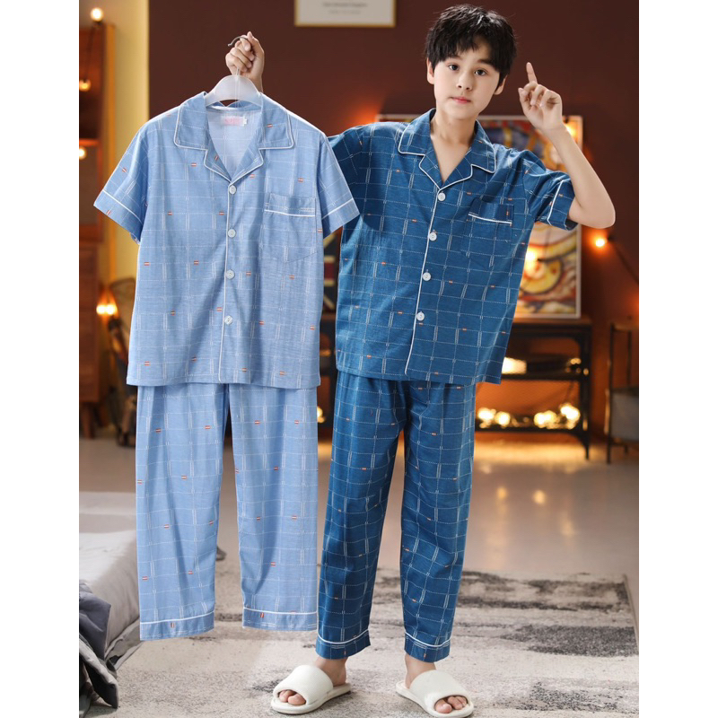 #CAND Korean Cute Printed Cotton Sleepwear Terno Pajama Set for Teens ...
