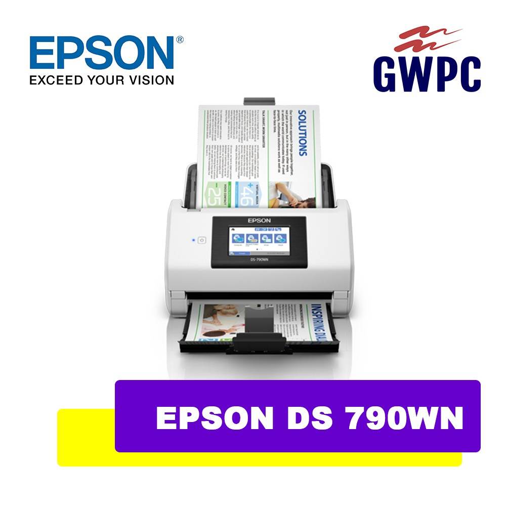 Epson WorkForce DS-790WN Duplex Sheet-fed Document Scanner Ds 790 DS790 ...