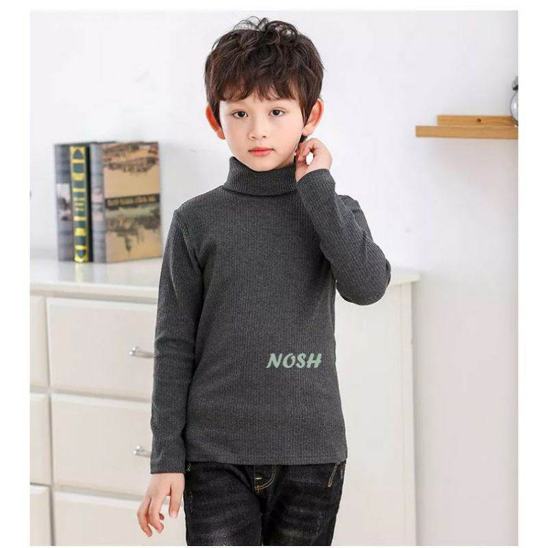 Boys Turtle Neck / High Collar Turtle neck longsleeve for kids | Shopee ...