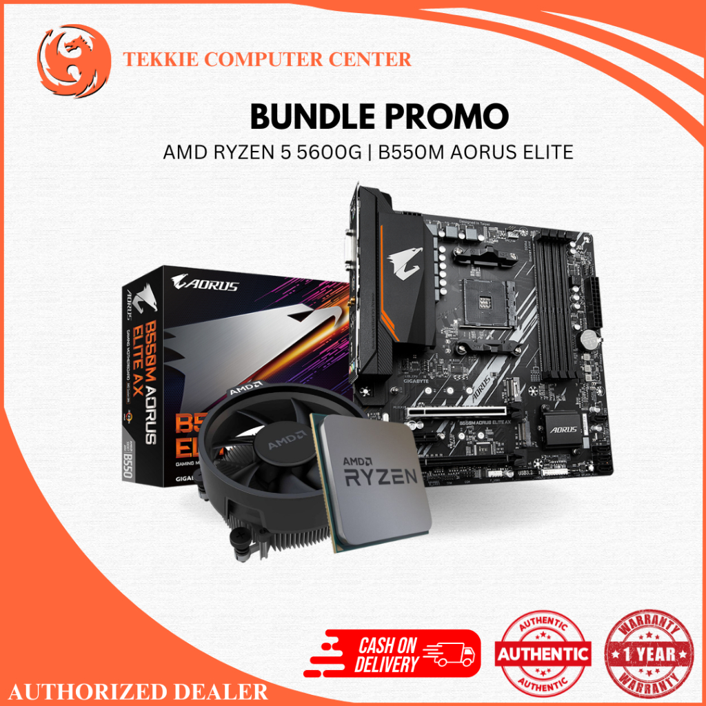 BUNDLE R5 5600G TRAY TYPE GIGABYTE B550M AORUS ELITE | Shopee Philippines