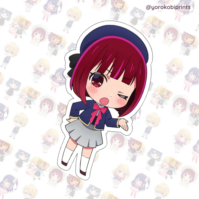 Oshi no Ko - Ai, Ruby, Aqua, Kana, Akane, Mem-Cho - Chibi - Waterproof ...