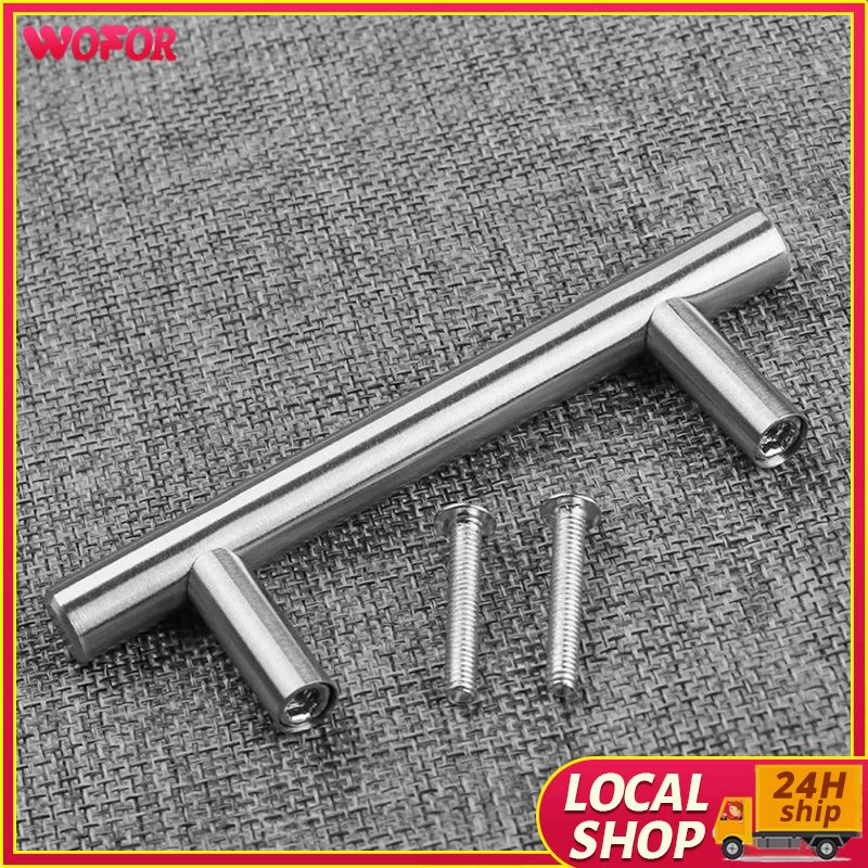 Hollow Tube T-Bar Stainless Steel Furniture Door Handles Solid Cabinet ...