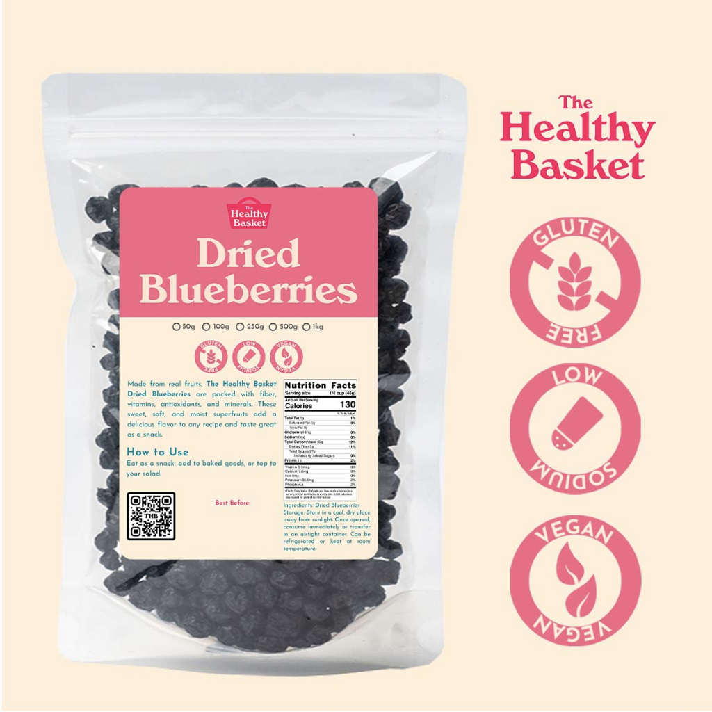 Healthy Basket Dried Blueberries (50g, 100g & 250g) | Shopee Philippines