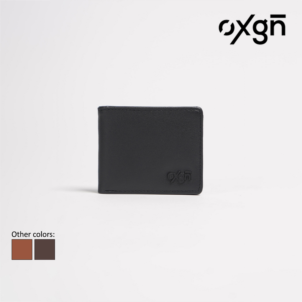 OXGN Basic Bi-Fold Wallet For Men (Chocolate Brown/Tan/Black) | Shopee ...