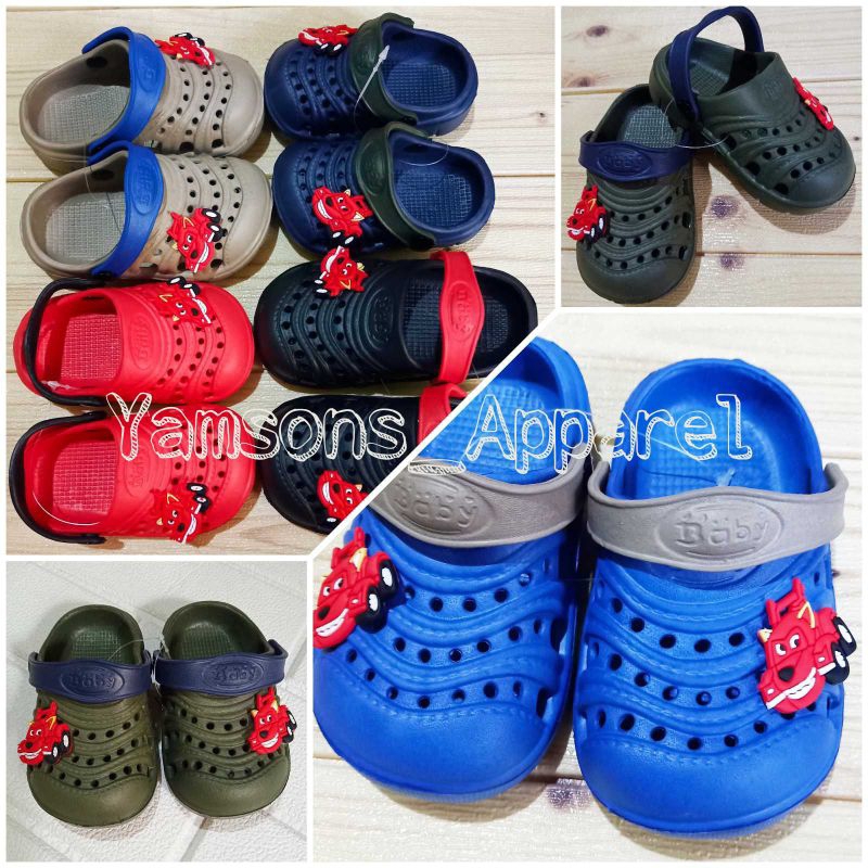 Slippers Crocs Car Style for Baby Boy 2 to 5 years old | Shopee Philippines