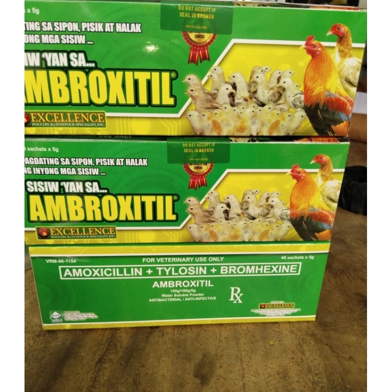 AMBROXITIL MAX powder 5gx48 sachet sold/box new packaging | Shopee ...