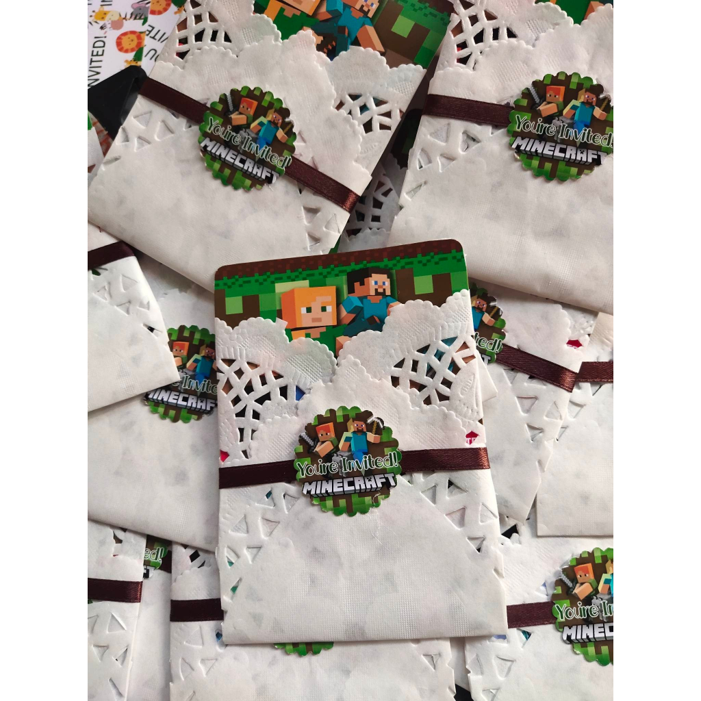 ROBLOX MINECRAFT THEME INVITATION | Shopee Philippines