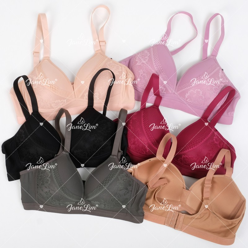 Janelim Cami bra non wired bra push up Massage shape foam Cup A/B 1238 ...