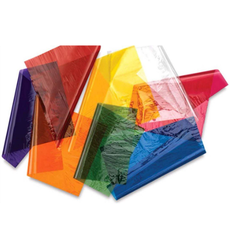 COLORED PLASTIC CELLOPHANE FOR GIFT WRAPPING CANDY WRAPPING PLASTIC ASSORTED COLOR