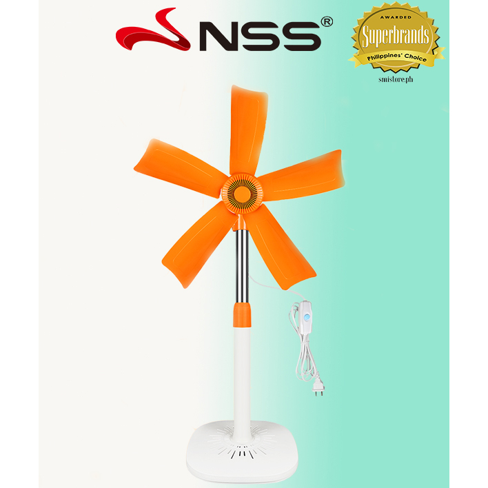NSS 5 Blades Stand Fan Portable Floor Fan Foldable Stand Fan Electric ...