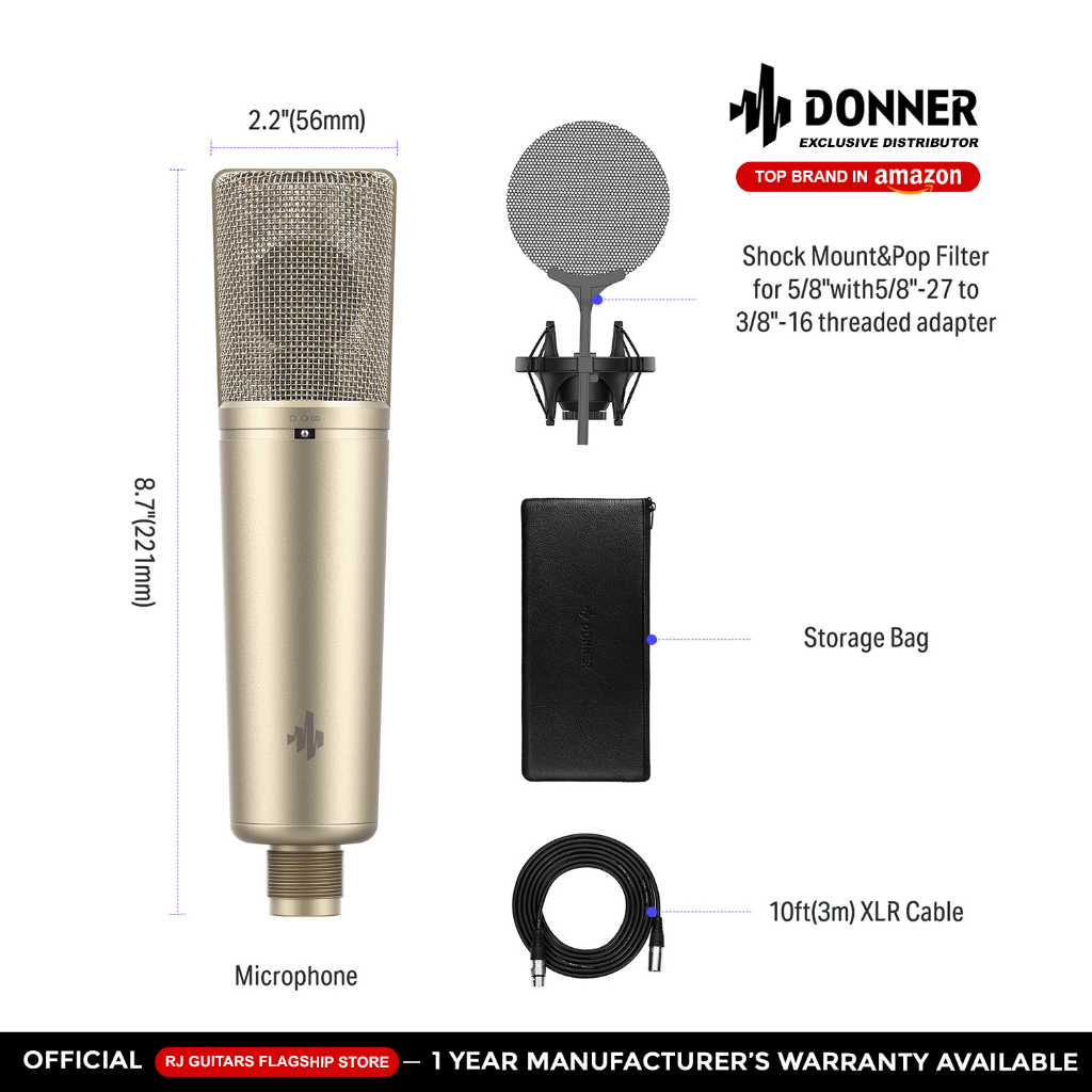 Donner DC-87 Condenser Microphone | Shopee Philippines