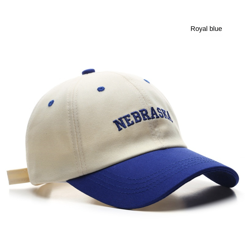 Two-Tone Color Theme OOTD Korean Cotton Unisex Baseball Caps School Cap ...