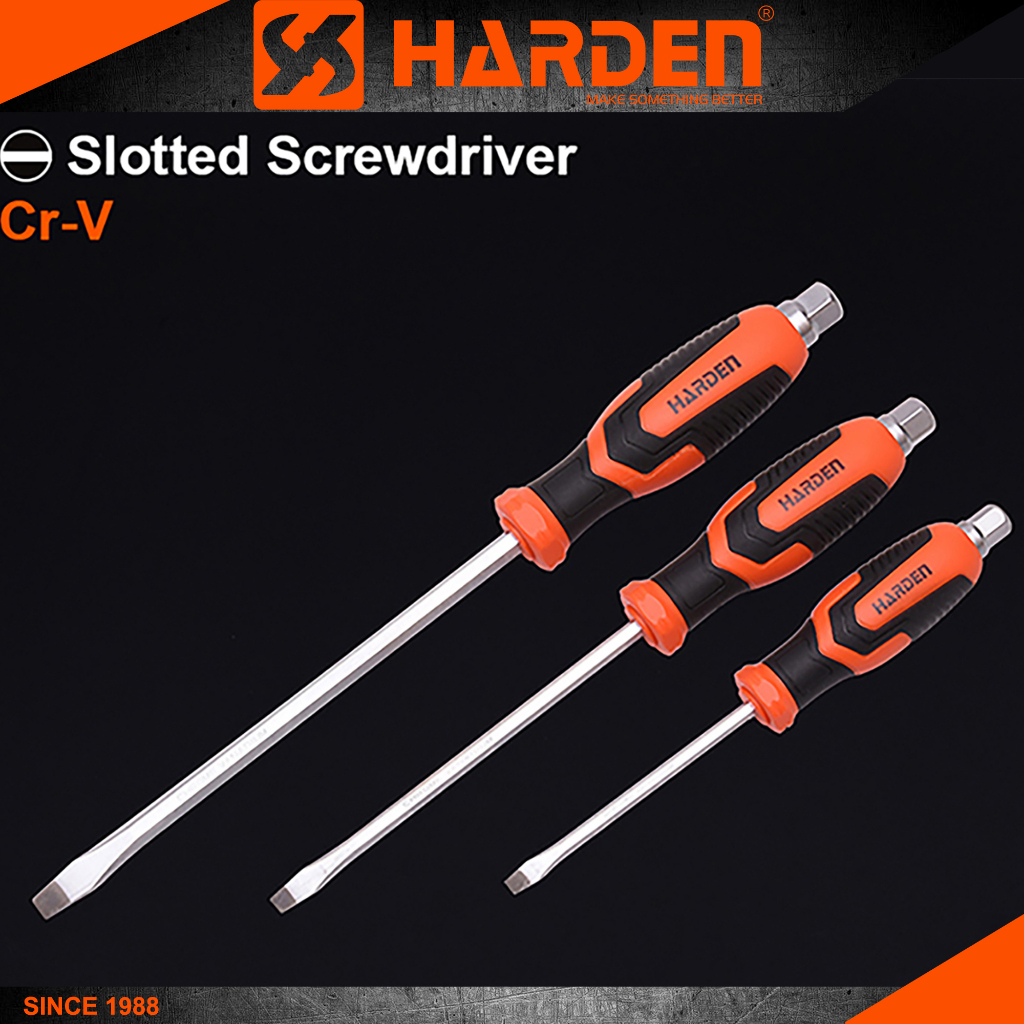 Harden 5X100mm-8X200mm Slotted Screwdriver Professional Magnetic Screw ...