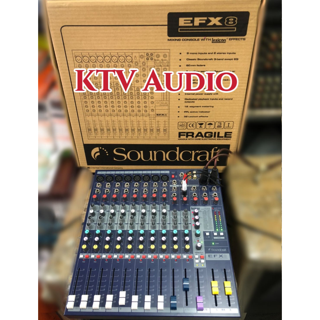 Soundcraft EFX 8/12/16/20 - 8,12,16,20Channel, 2 Bus Audio Mixer w ...