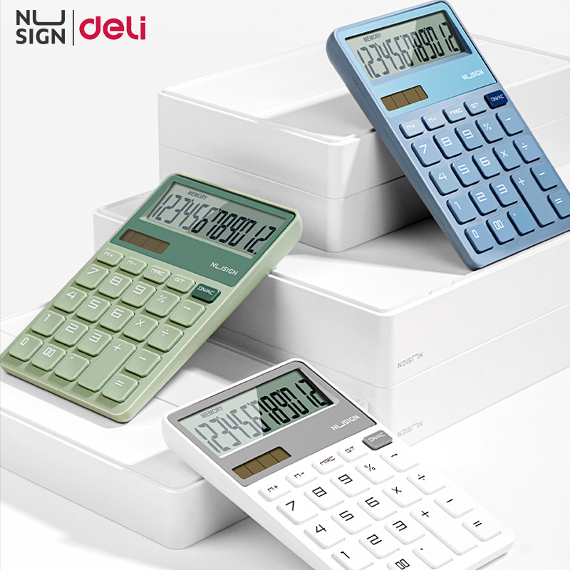 Nusign by Deli Simple Portable Calculator Student Office Supplies Dual ...