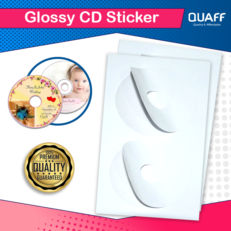 100gsm Glossy CD Sticker / Label Sticker for CD (100circles) | Shopee ...
