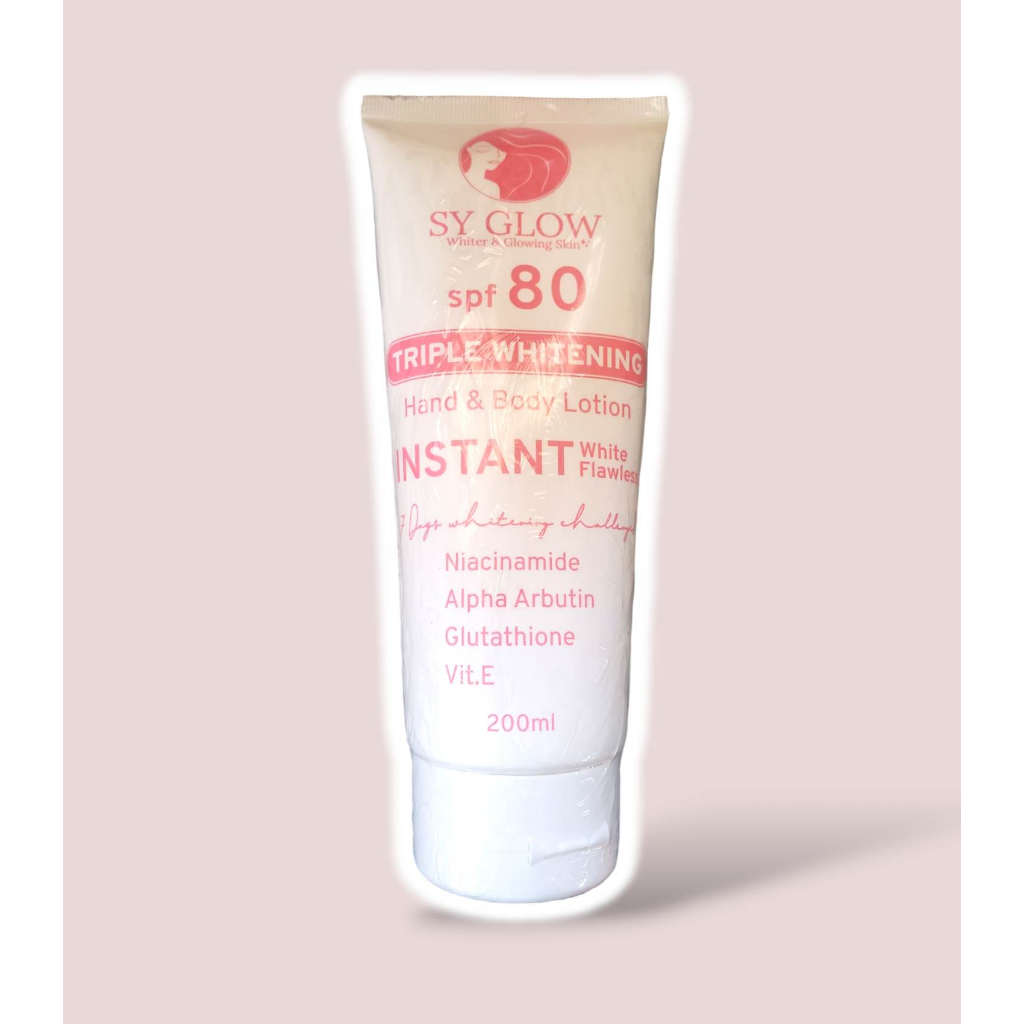 SY GLOW SPF80 INSTANT TRIPLE WHITENING HAND & BODY LOTION 200ml | Shopee Philippines