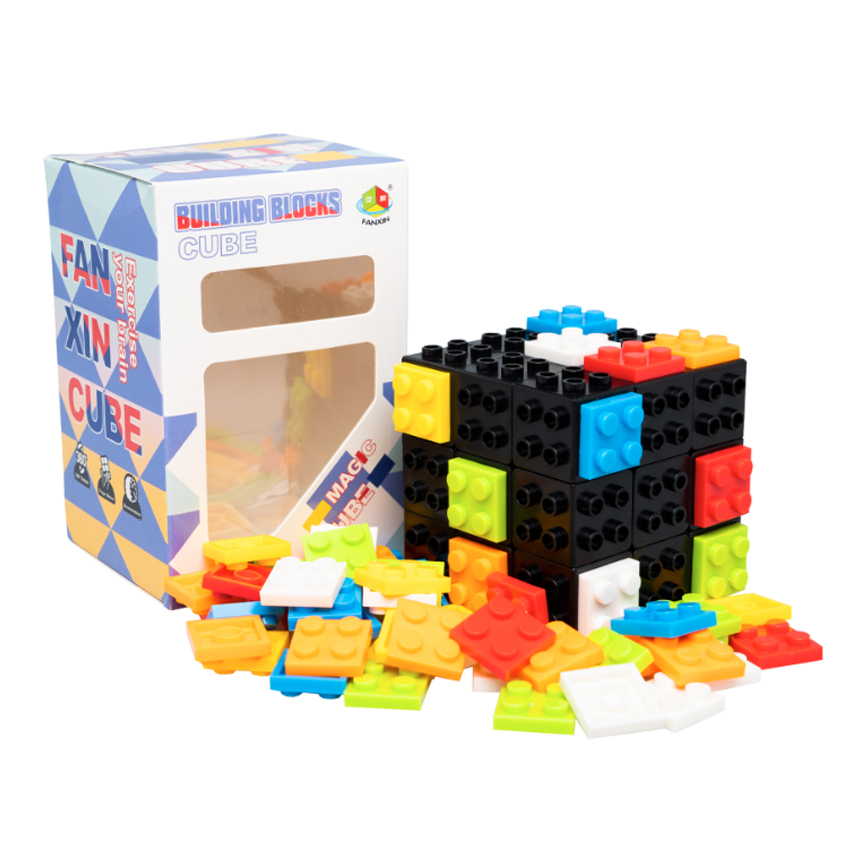 Fanxin DIY Building Blocks 3x3 Speed Magic Cube Black | Shopee Philippines
