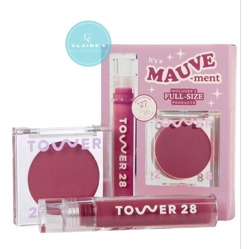 Tower 28 Mauve-ment Lip + Cheek Set | Shopee Philippines
