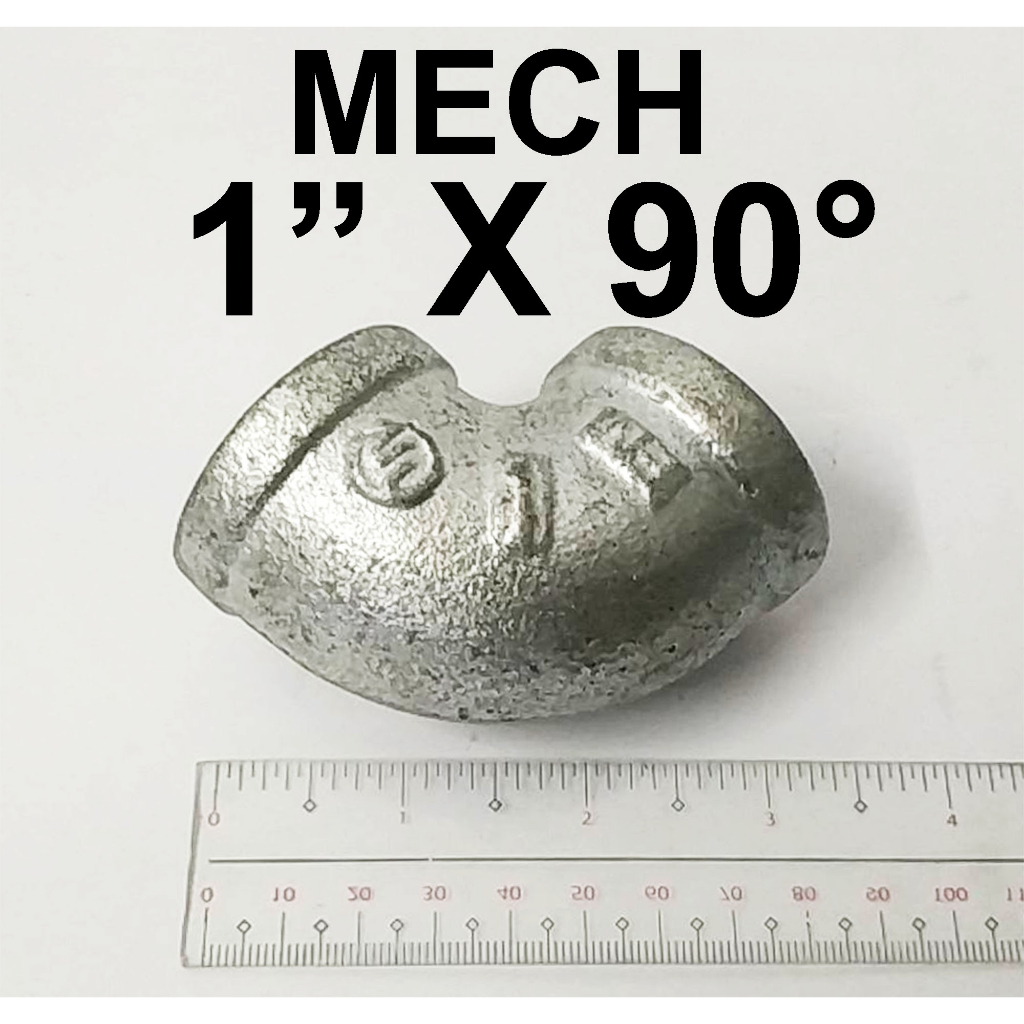 MECH GI ELBOW 1" X 90° SCH40 STANDARD THREADED SCREW TYPE MALLEABLE ...