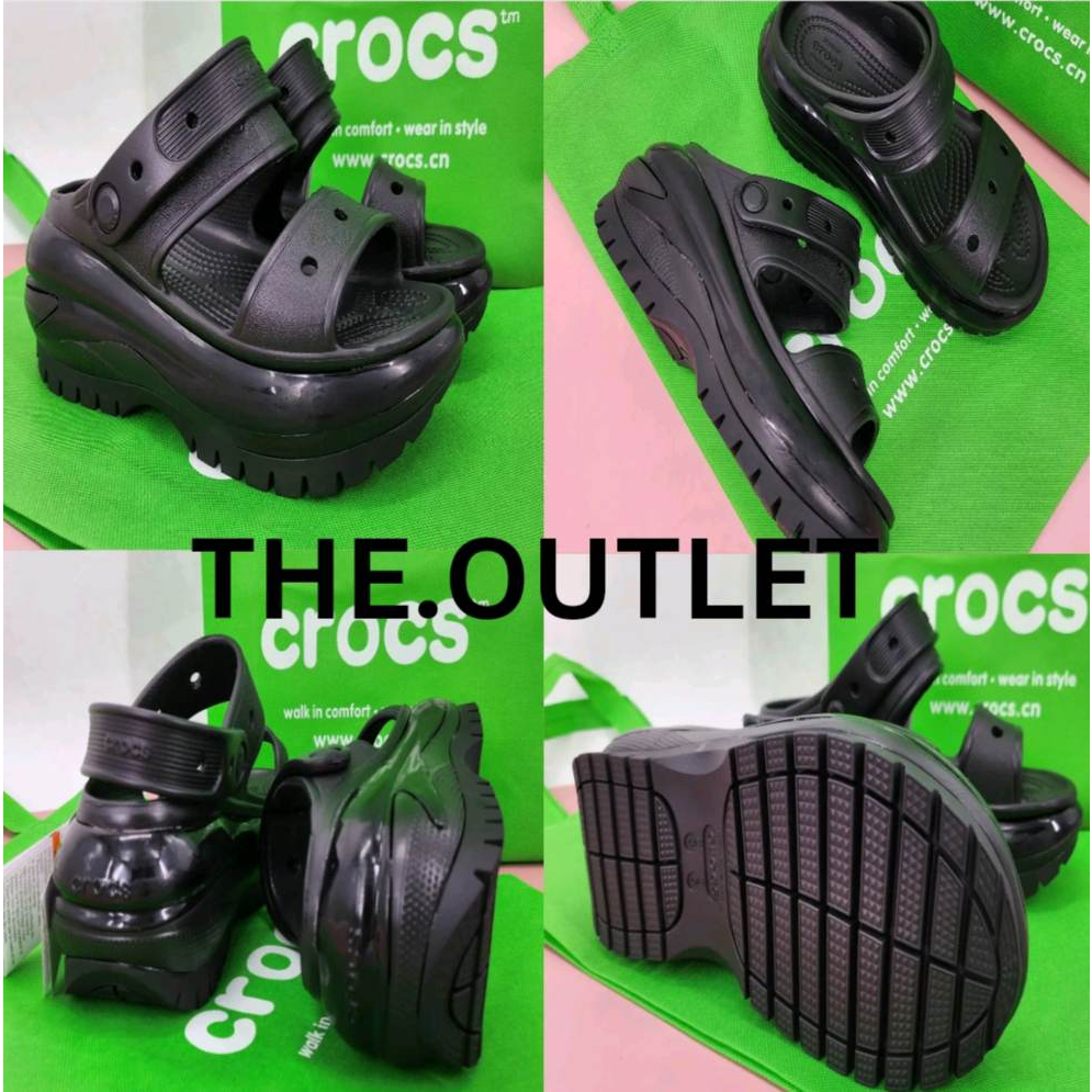 CROCS MEGA CRUSH SANDALS SLIDE STRAP FOR WOMEN WITH ECOBAG AND HANG TAG ...