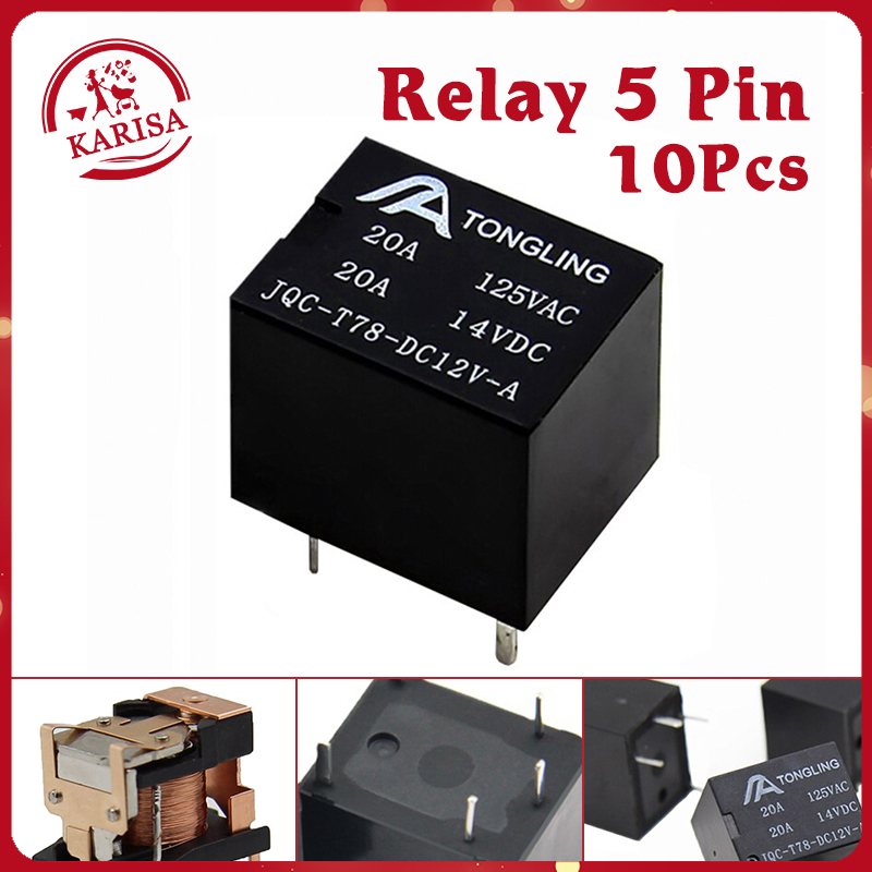 10 Pcs 5 PIN Relay 12V for Home Appliances | Shopee Philippines