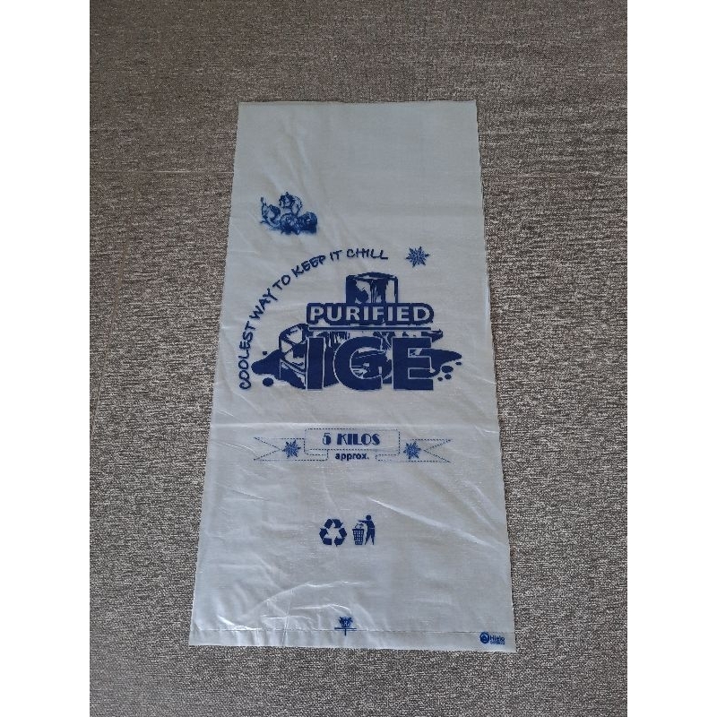 Ice Bag Transparent Printed for 5kg 100pcs | Shopee Philippines