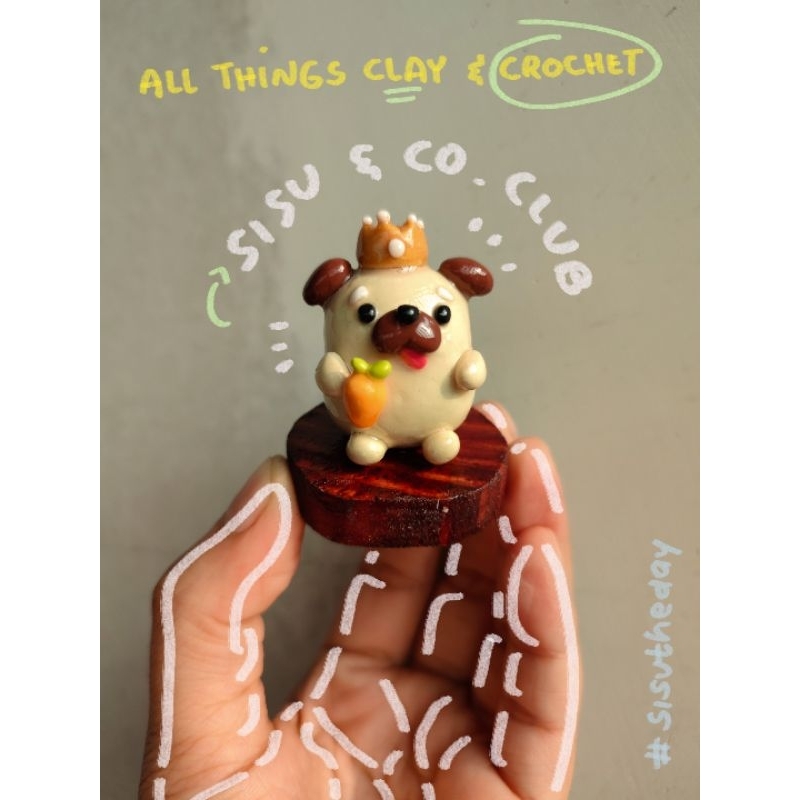 Chibi Doggo Display Figure - can be customized - handmade with polymer ...