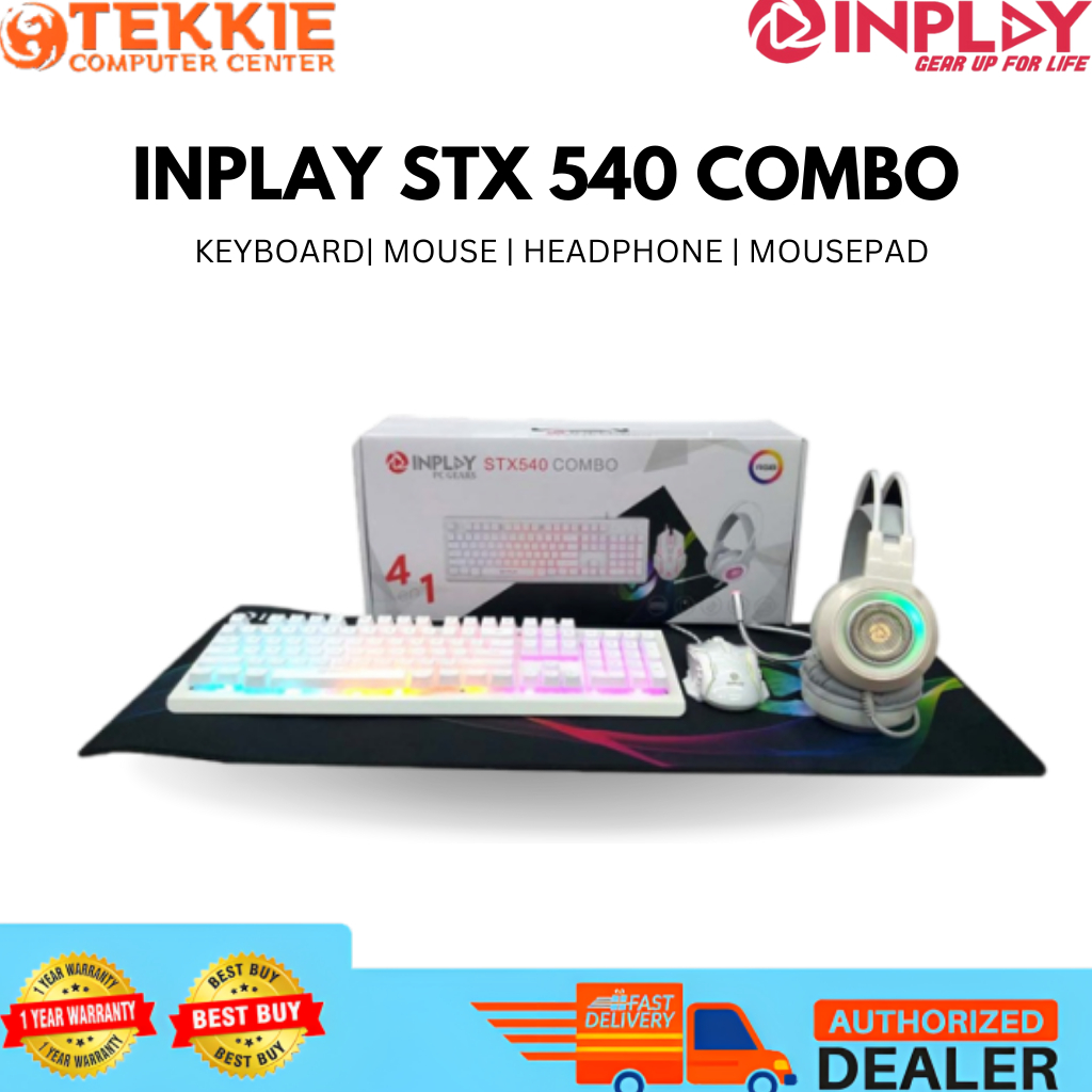 Inplay STX540 4in1 Combo • Keyboard|Mouse|Headset|ExtendedMousePad ...