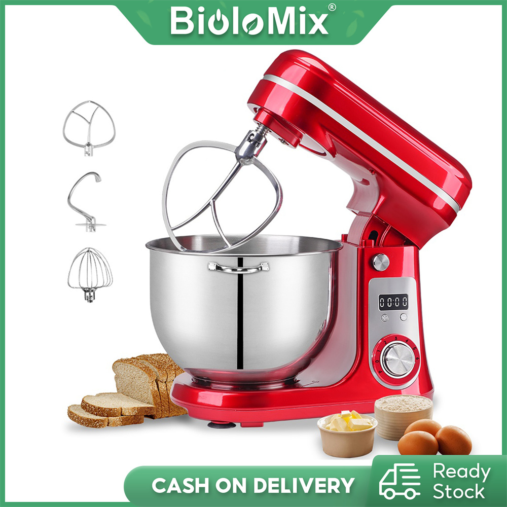 BioloMix 6L Stand Mixer Stainless Steel Bowl 6-speed Kitchen Food ...