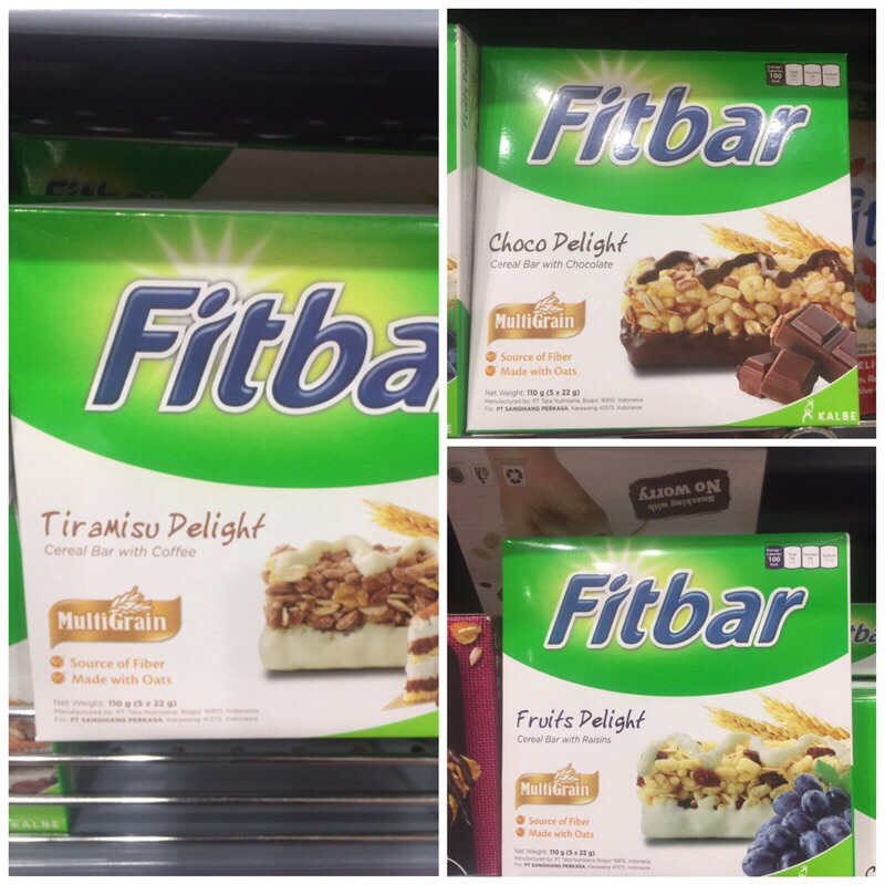 Fitbar Tiramisu/Choco/Fruits Delight Cereal Bar 110g | Shopee Philippines