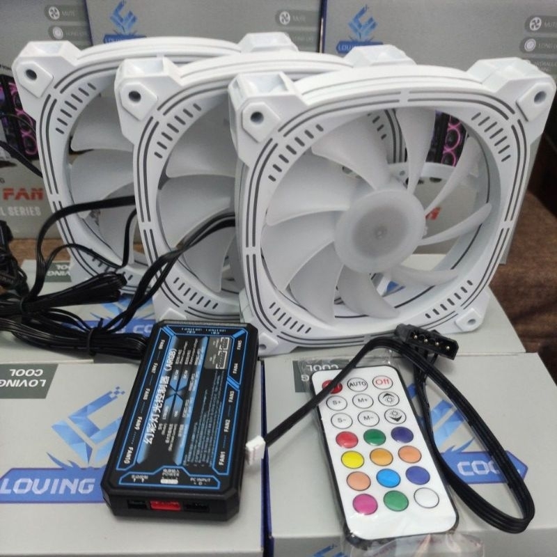 INPLAY AURORA ONE TOWER/LOVINGCOOL RGB FAN 3 IN 1 KIT COOLING FAN Mobo ...